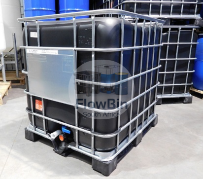 Food Grade 1000L Black IBC Tank on Plastic Pallet – UN Approved